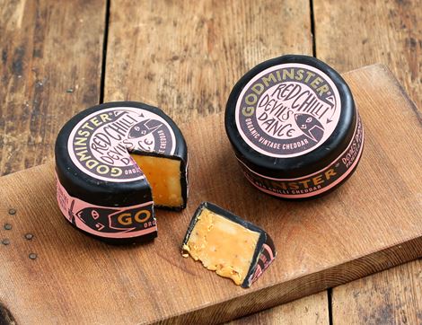 Godminster - Red Chilli Devil's Dance Cheddar Round - 150g – Fine Foods ...